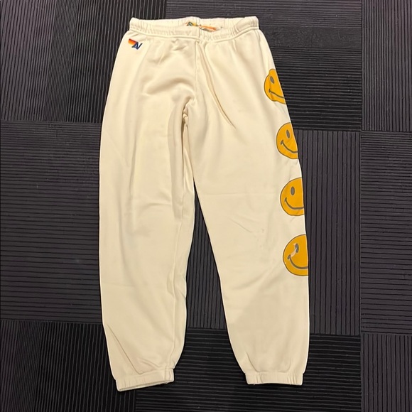 Aviator Nation | Pants & Jumpsuits | Aviator Nation Cream Smiley Face ...